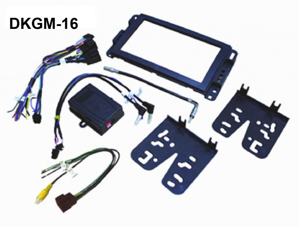 DKGM-16| OnStar Radio Replacement interface w/ SWC Retention, & Double Din Dash Kit for Select ...